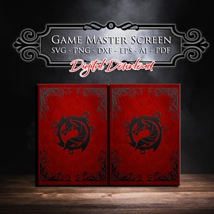 Game Master Screen Svg, Table Top Gaming Screen Cut File, Rpg Games Svg ...