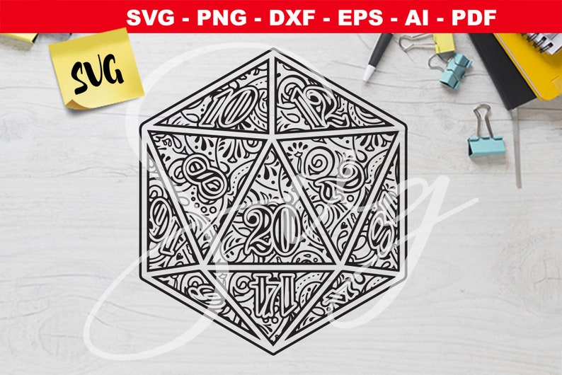 D20 Dice SVG: Polyhedral RPG Clip Art (digital Files) - Etsy Australia