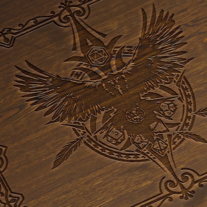 DM Screen SVG 3 Panels Raven Design, Table Top Gaming Screen Svg, Rpg ...