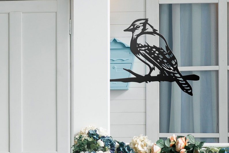 Blue Jay Tree Spike DXF and SVG Bird on Branche Svg Bird | Etsy