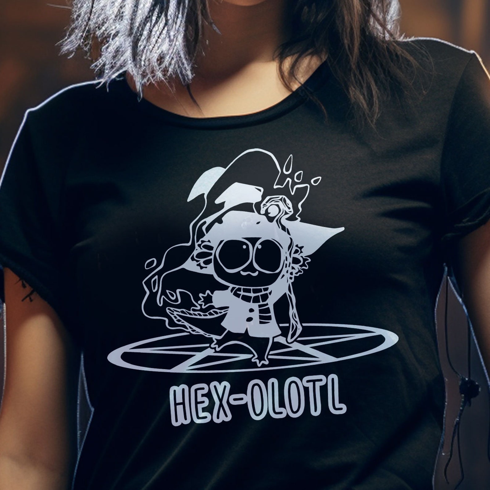 Halloween Witch Axolotl Clipart: Hex-olotl SVG, PNG, PDF (digital ...