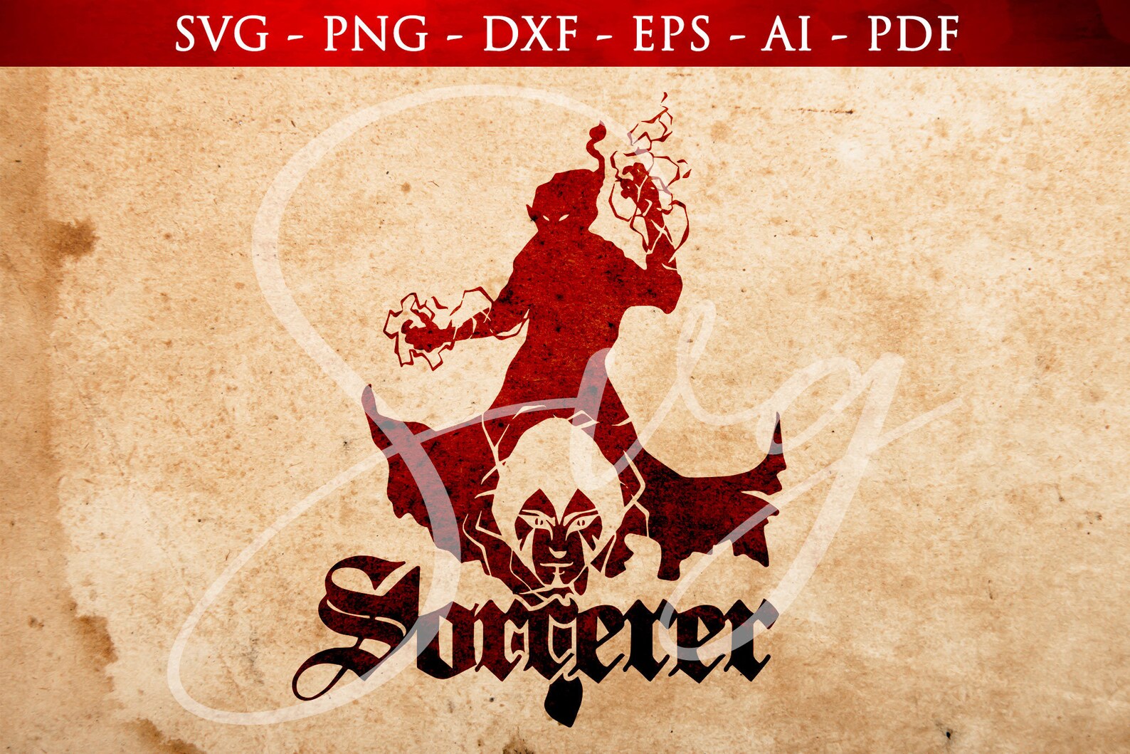 RPG Sorcerer Silhouette Svg RPG Class Emblem Svg RPG Svg - Etsy