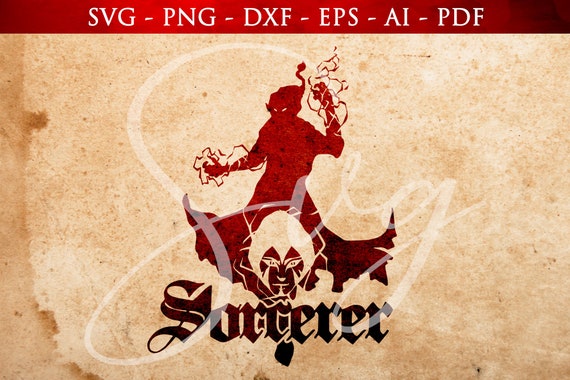 RPG Sorcerer Silhouette Svg RPG Class Emblem Svg RPG Svg - Etsy