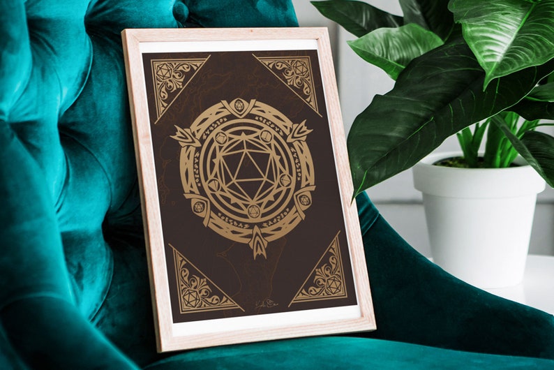 D20 Magic Circle Poster: RPG Gamer Art (digital Download) - Etsy