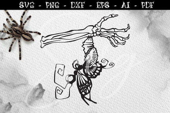 Butterfly SVG Creepy Bug PNG Goth Svg Halloween Party - Etsy