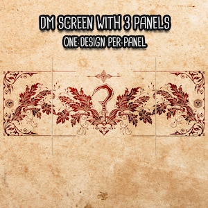 DM Screen SVG 3 Panels Druid Design, Table Top Gaming Screen Svg, Rpg ...
