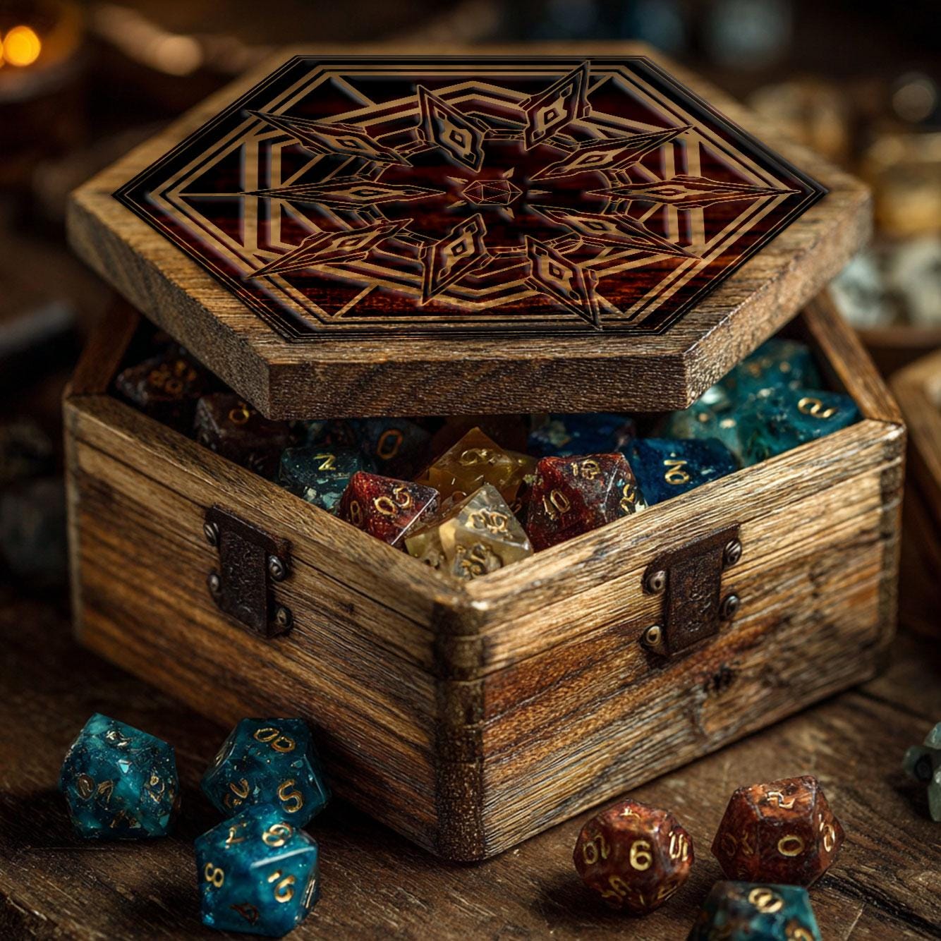 Arcane Sigil Dice Box SVG Bundle: Laser Engraving Patterns (digital ...
