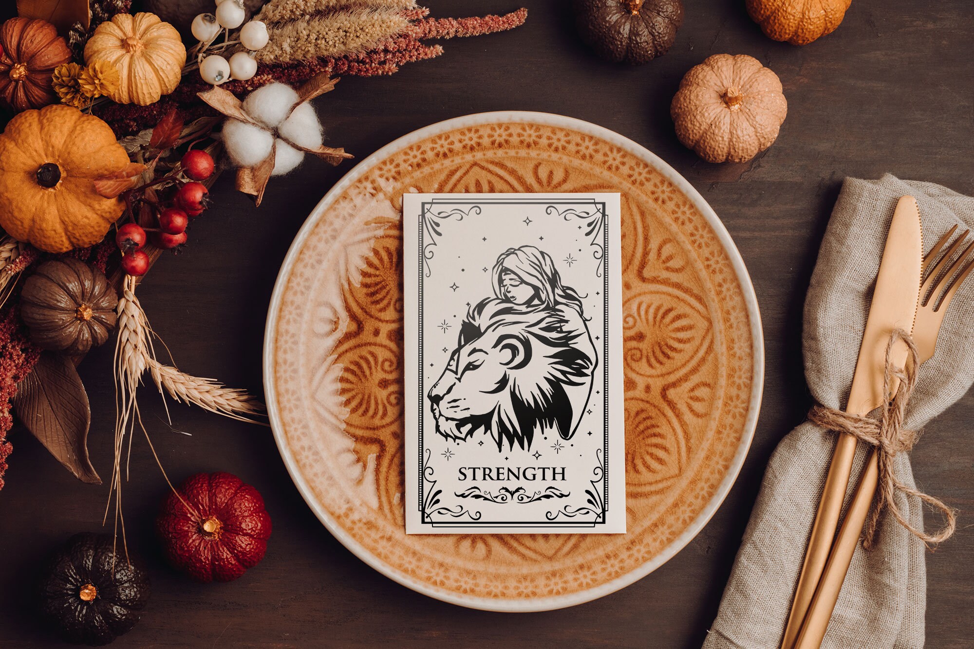 Tarot Svg STRENGTH SVG Fortune Teller Svg Mystic Svg Major - Etsy