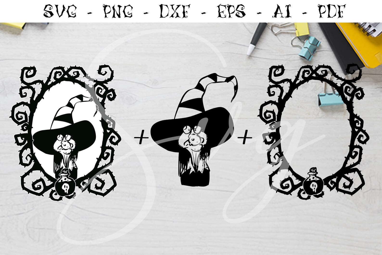 Witch SVG Gothic Svg Halloween Witch Clipart Witch Hat Svg | Etsy