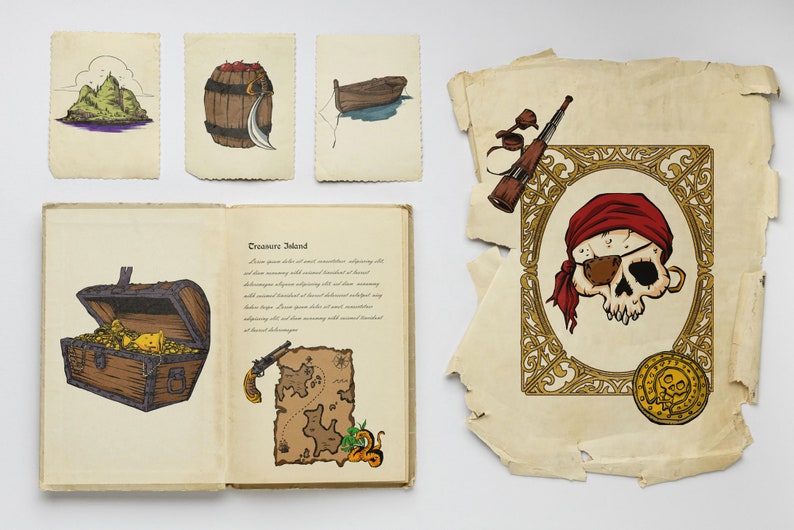 Creepy Pirates BUNDLE Pirates Clipart Pirate Ships Clipart - Etsy