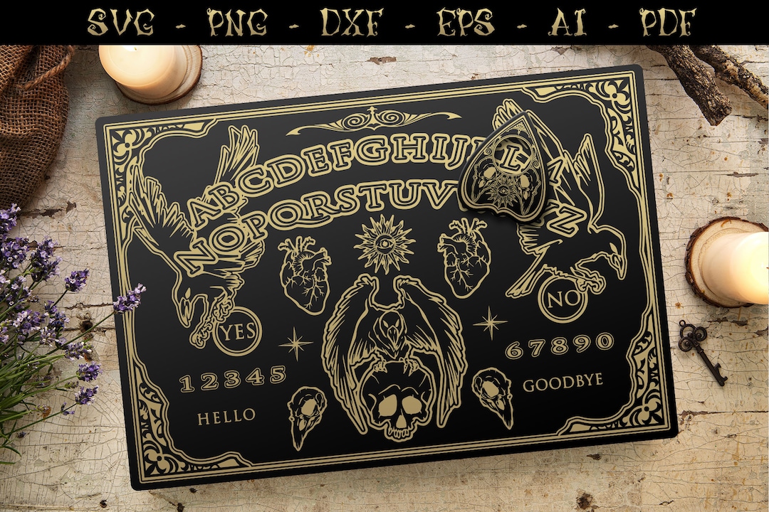 Spirit Board & Planchette Svg, Talking Board, Occult Practice, Gothic ...