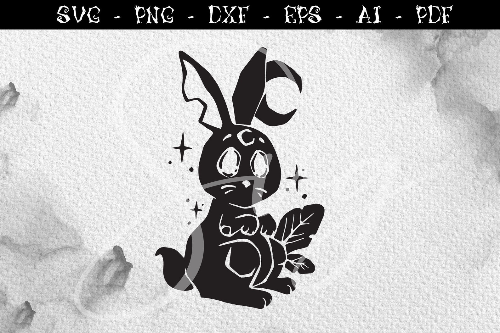 Gothic Rabbit Svg Lunar New Year Svg Gothic Svg Bunny Svg - Etsy