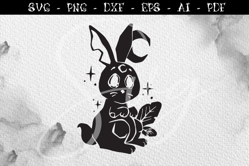 Gothic Rabbit Svg Lunar New Year Svg Gothic Svg Bunny Svg - Etsy