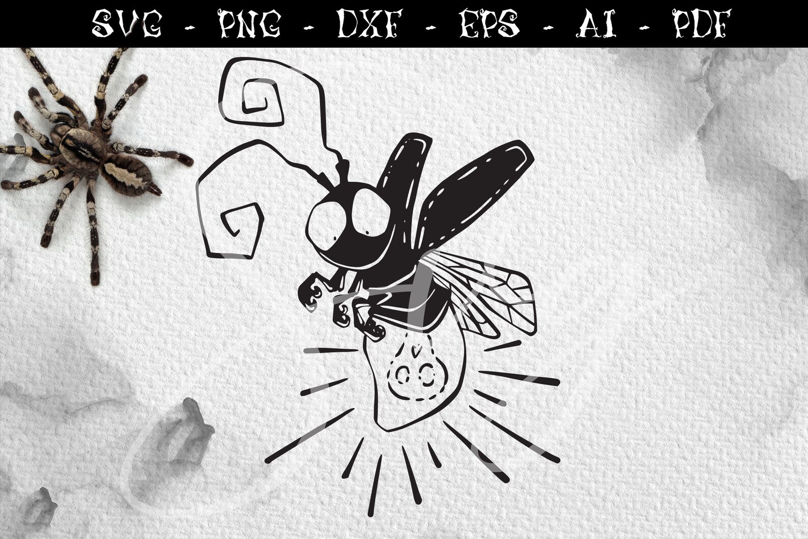 Dragonfly SVG Creepy Bug PNG Goth Svg Halloween Party - Etsy