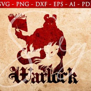 RPG Warlock Silhouette Svg, RPG Svg, D20, Rpg Games, Png, Dxf, Eps, Ai ...