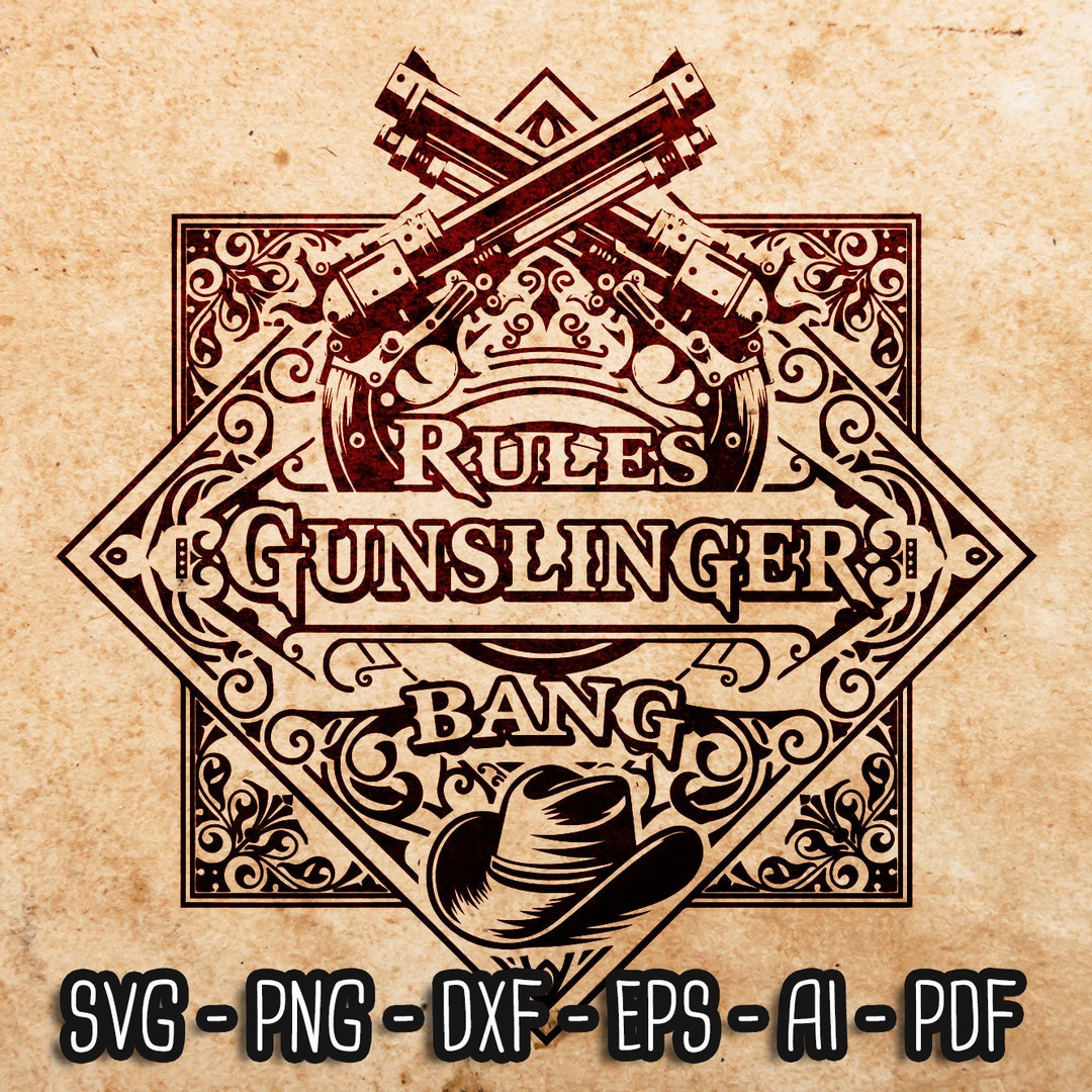 Gunslinger Rules SVG: RPG Class Emblem, D20 (digital Files) - Etsy