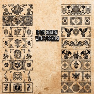 Game Master Screen Svg MEGA BUNDLE, 20 RPG Designs (digital Download ...