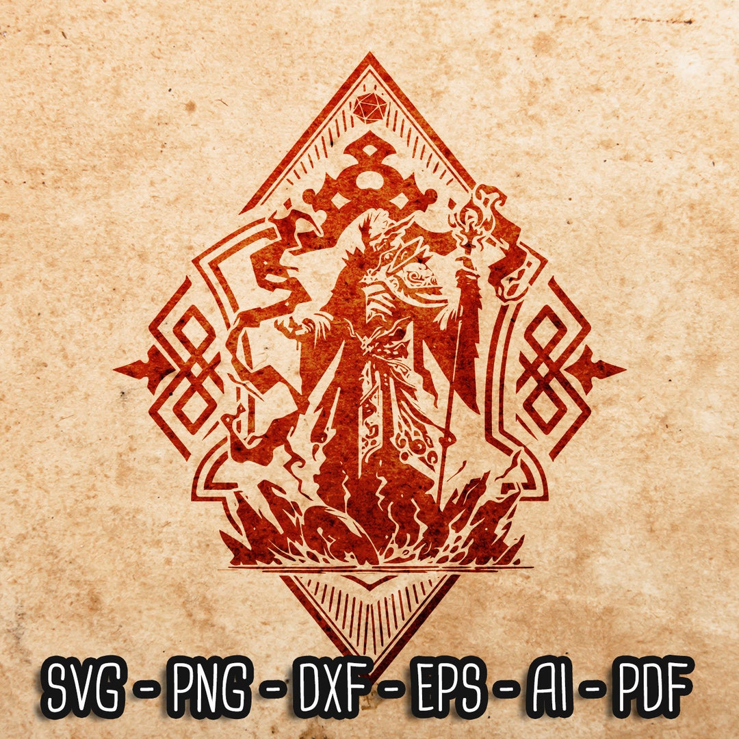 Warlock Svg, Class Emblem Character, Fantasy Tabletop Wargames, D20 ...