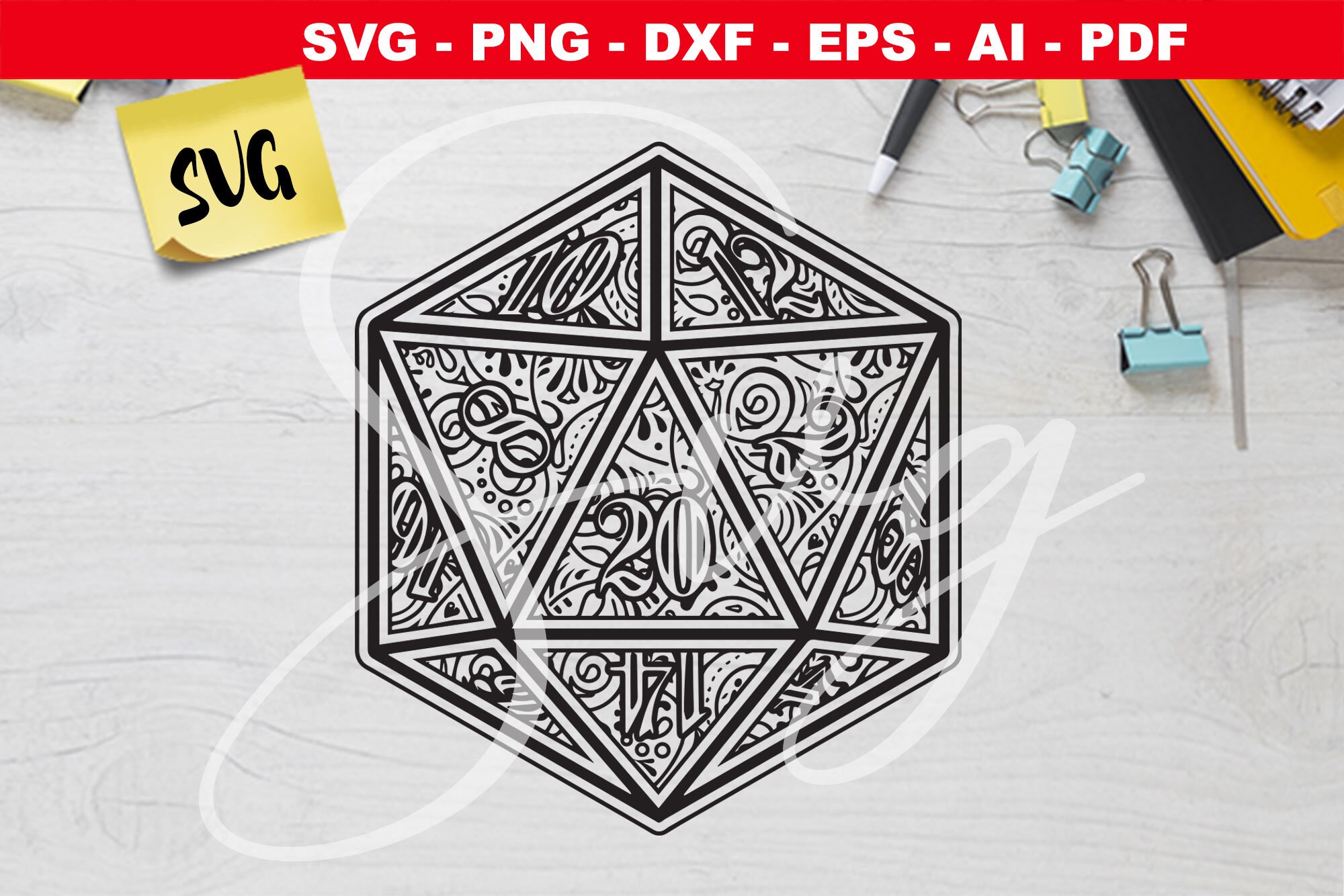 RPG Dice SVG Polyhedral Dice Clip Art Rpg Games Role - Etsy