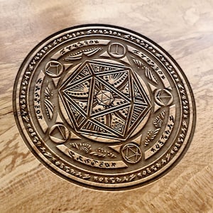 D20 SVG, Tribal Magic Circle, RPG Arcane Circle, Polyhedral Dice Svg ...