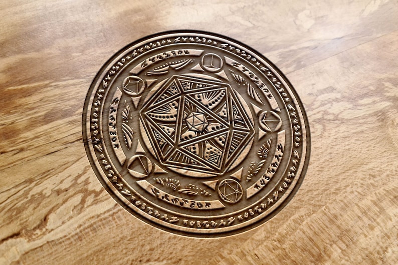 D20 SVG Tribal Magic Circle RPG Arcane Circle Polyhedral - Etsy