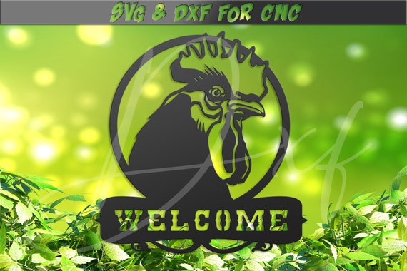 Chicken Welcome Sign DXF Farm Animal Svg Ranch Svg Farmers | Etsy