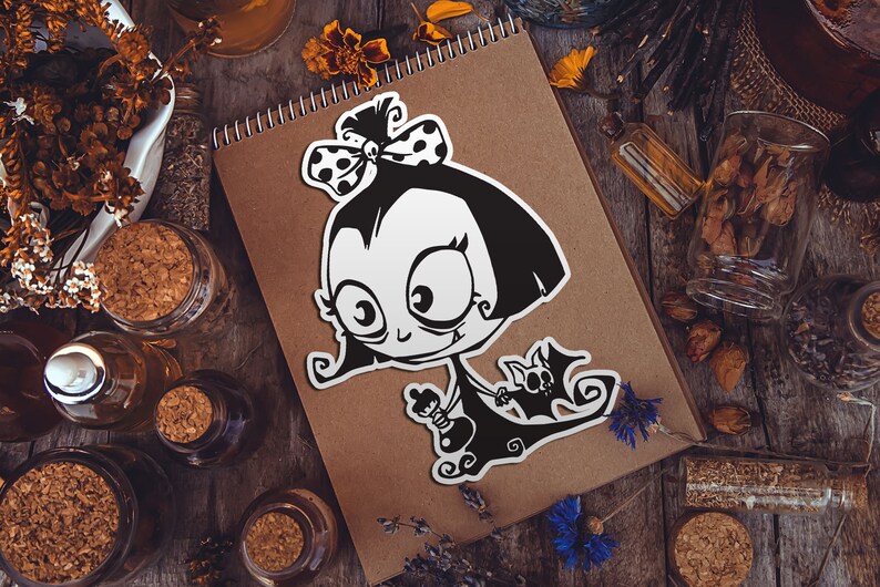 Baby Vampire Svg, Cute Vampire Girl Svg, Gothic Svg, Spooky Goth Svg ...