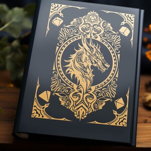 RPG Journal Design SVG, Dragon Dice Notebook Design, Gamer Journal ...