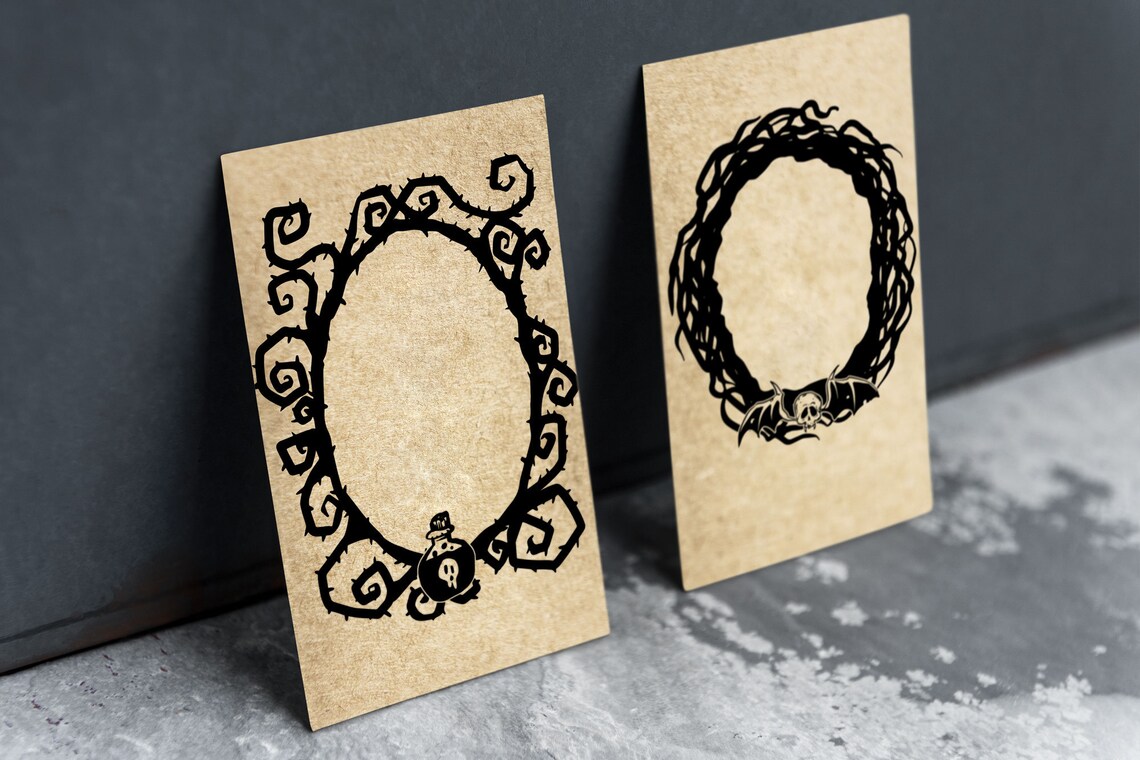 Creepy Frames BUNDLE Svg Spooky Frame SVG Halloween Frames - Etsy