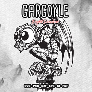 Sitting Gargoyle SVG: Gothic Clipart (digital Files) - Etsy