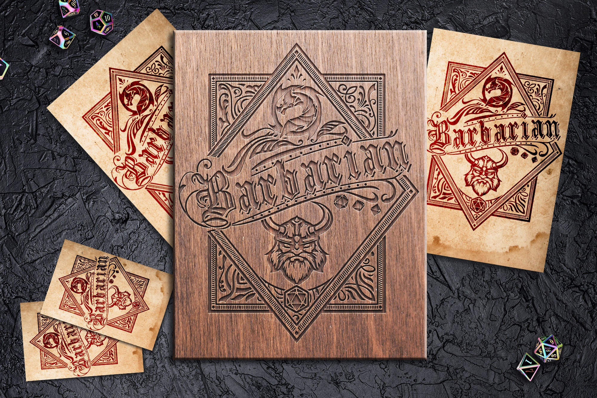 Barbarian Dnd Class Emblem SVG: RPG Cut File (digital Download) - Etsy
