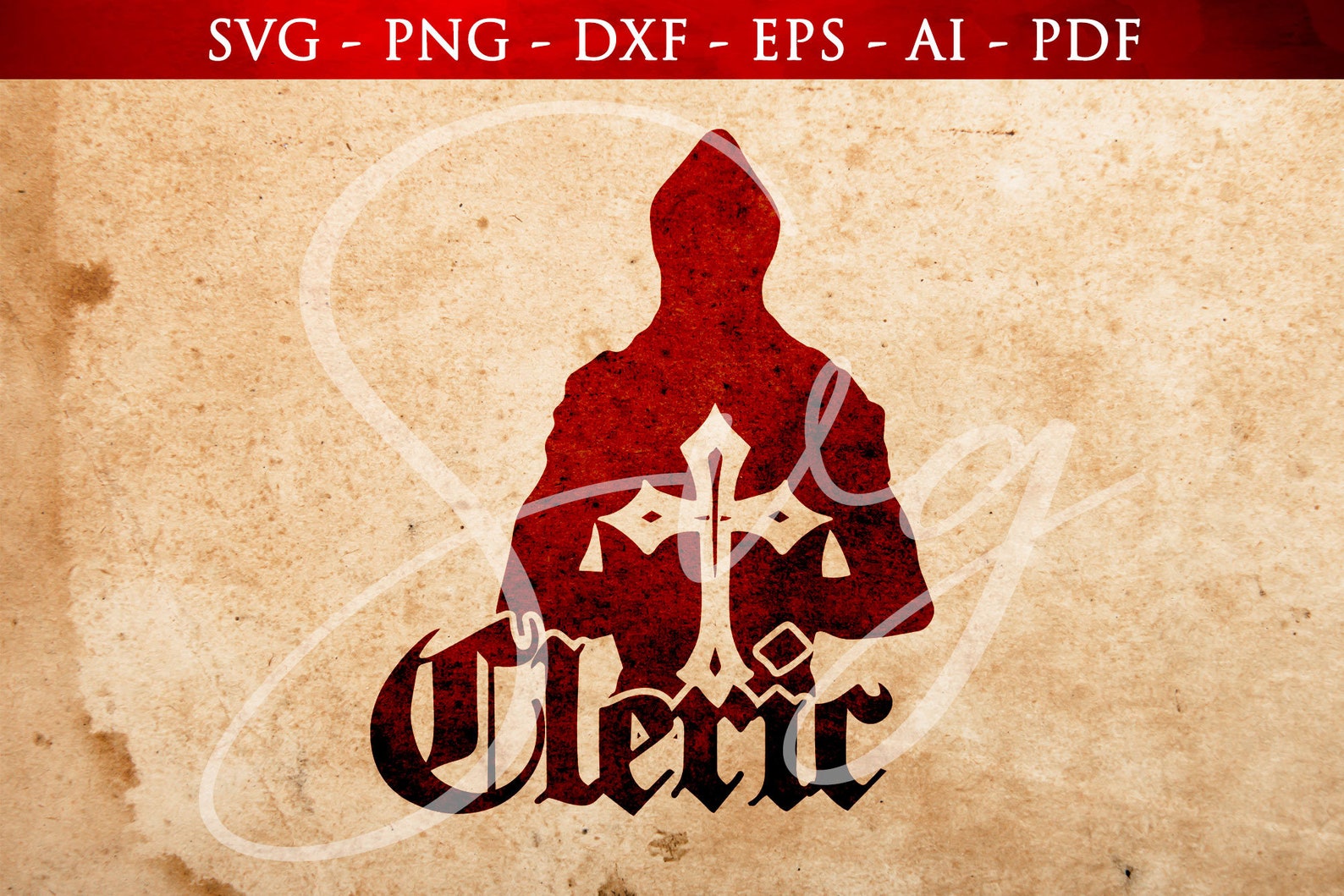 RPG Cleric Silhouette Svg RPG Class Emblem Svg RPG Svg D20 - Etsy