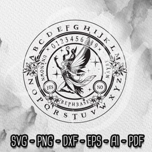 Pendulum Board Fairy SVG, Dowsing Divination Message Board, Spirit ...