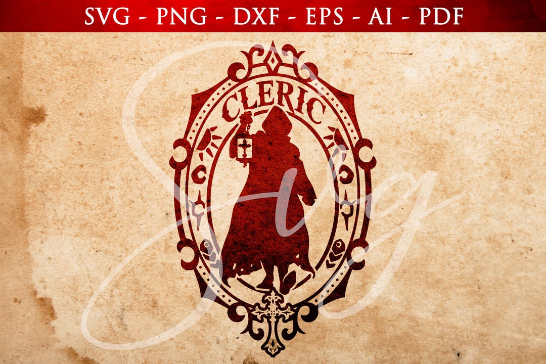 Cleric RPG Emblem: D20 Game Cut Files (digital Download) - Etsy