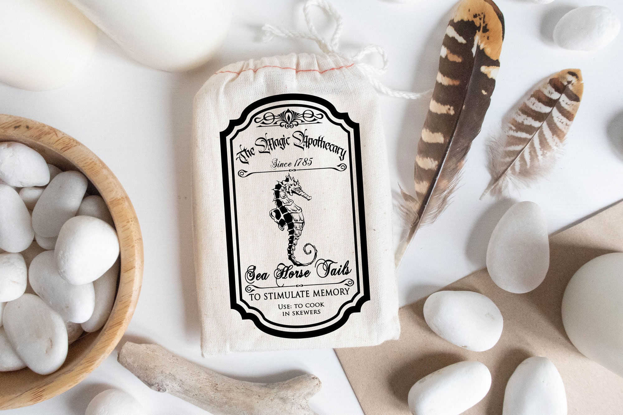 Apothecary Label SVG: Sea Horse Tails Bottle Tag (digital Download) - Etsy