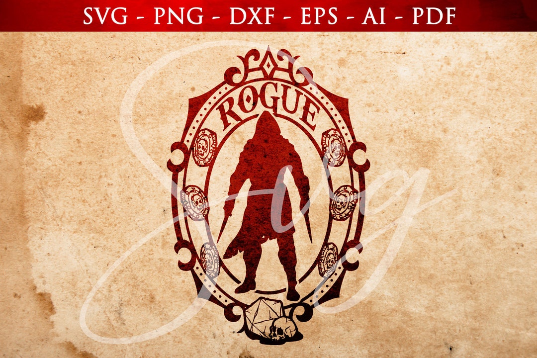Rogue Svg, RPG Class Thief Assasin Scoundrel Silhouette, D20, Rpg Games ...