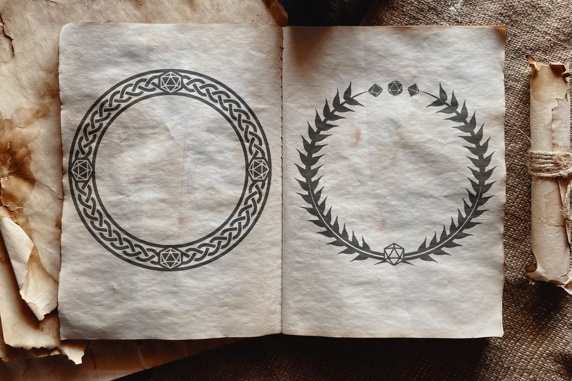 RPG Circle Frame Svg Circle Svg Dice Svg Rpg Games Role | Etsy