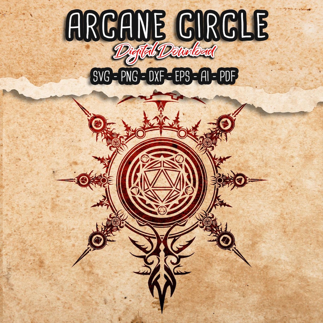 Arcane Magic Circle SVG: RPG Fantasy Symbol (digital File) - Etsy