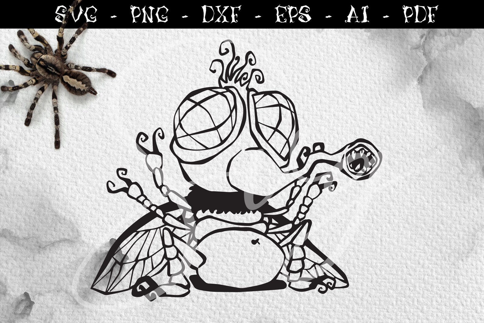 Fly SVG Creepy Fly PNG Fly Clipart Goth Svg Halloween - Etsy