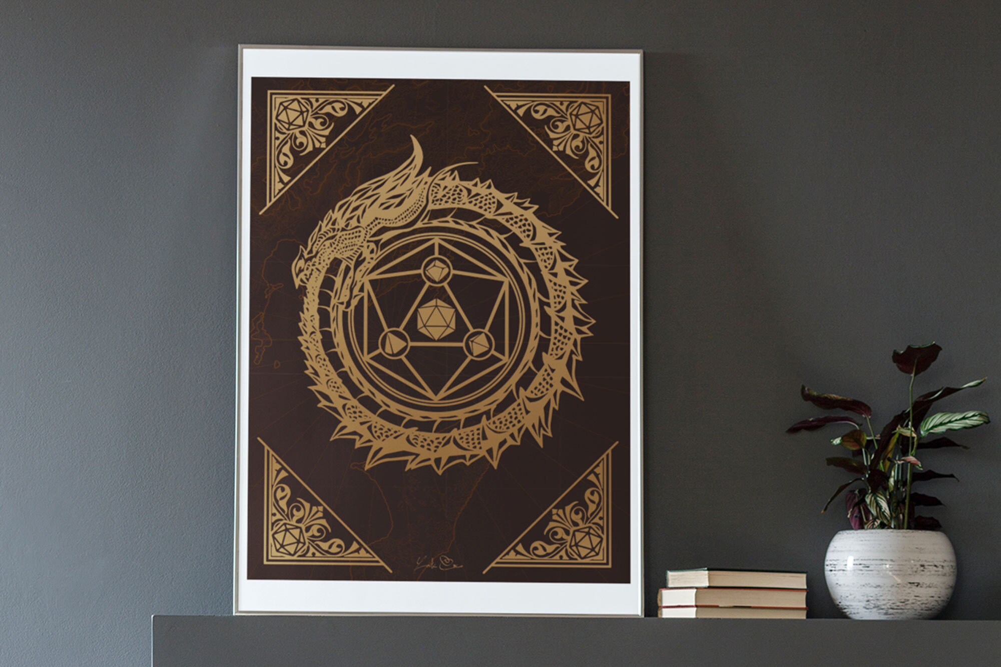 D20 Dragon Magic Circle Poster: RPG Gamer Art (digital Download) - Etsy