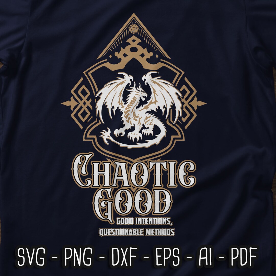 Chaotic Good SVG, TTRPG Svg, DM Gift, D20, Rpg Games Svg, Role Playing ...