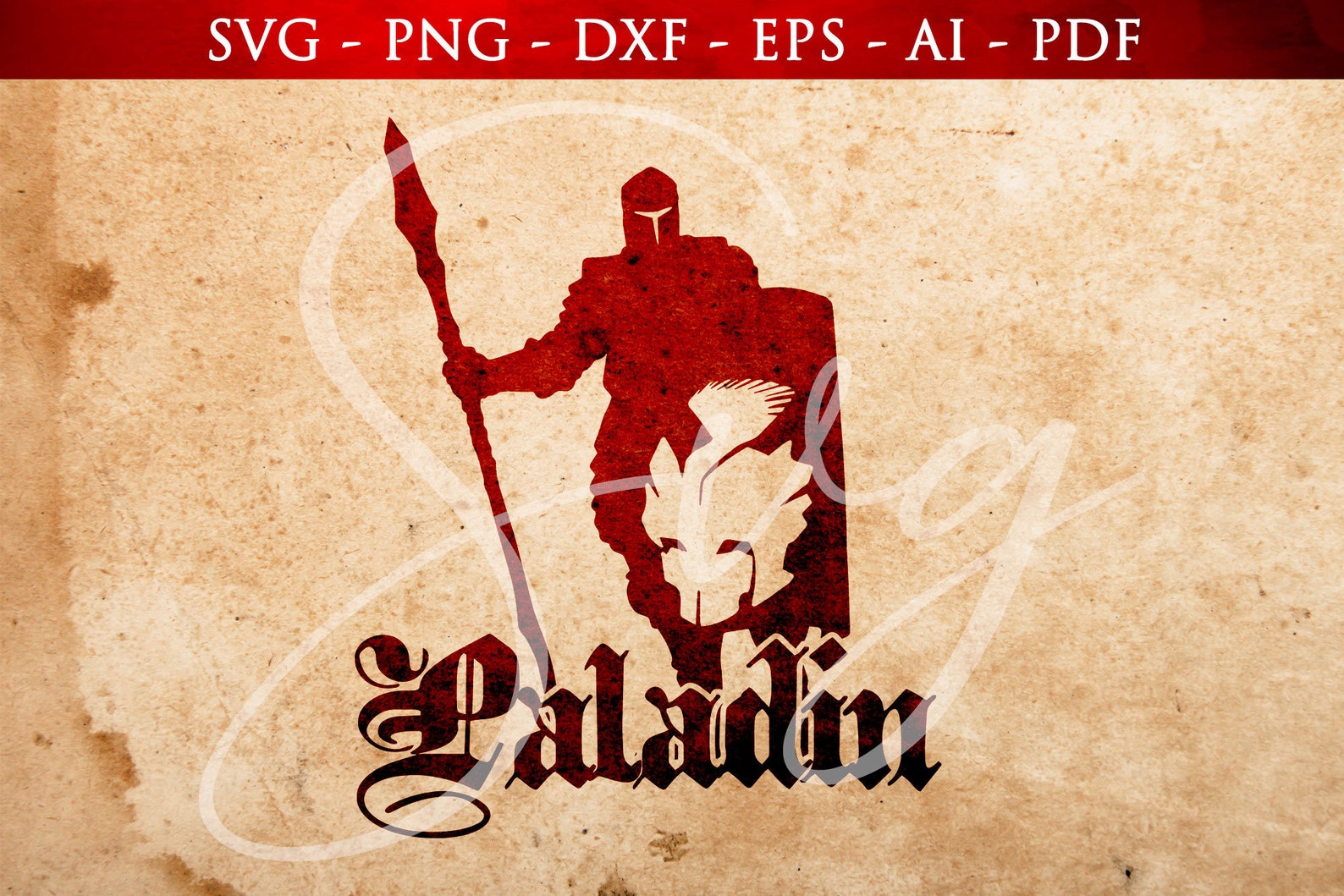 RPG Paladin Silhouette Svg, RPG Svg, D20, Rpg Games, Png, Dxf, Eps, Ai ...