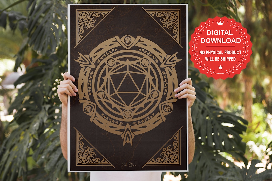 D20 Magic Circle Poster: RPG Gamer Art (digital Download) - Etsy
