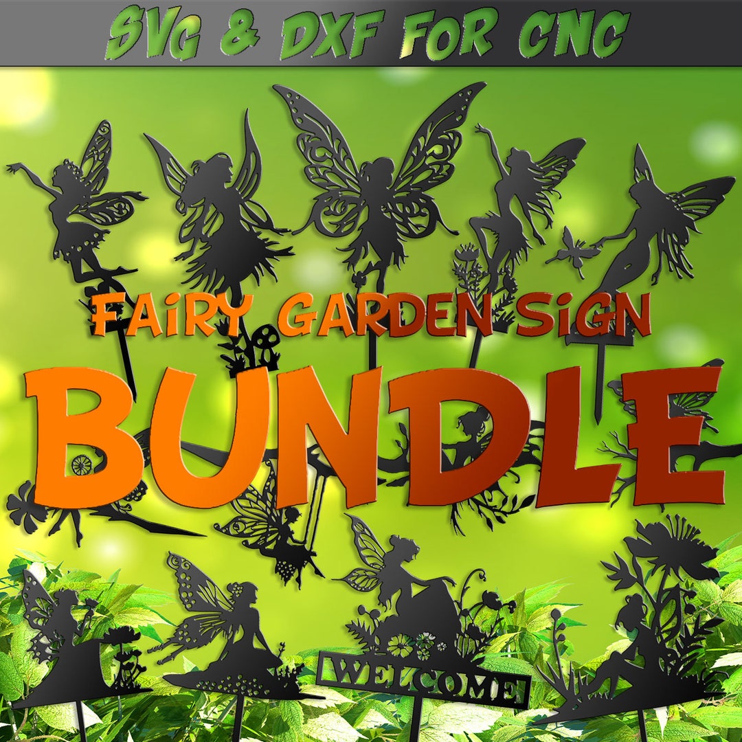 Fairy Garden Sign Bundle SVG DXF, CNC Plasma Laser Cut Files - Etsy