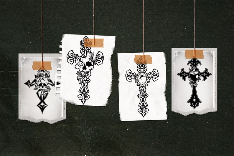 Gothic Cross Bundle Svg Gothic SVG Cross Svg Rustic Cross - Etsy