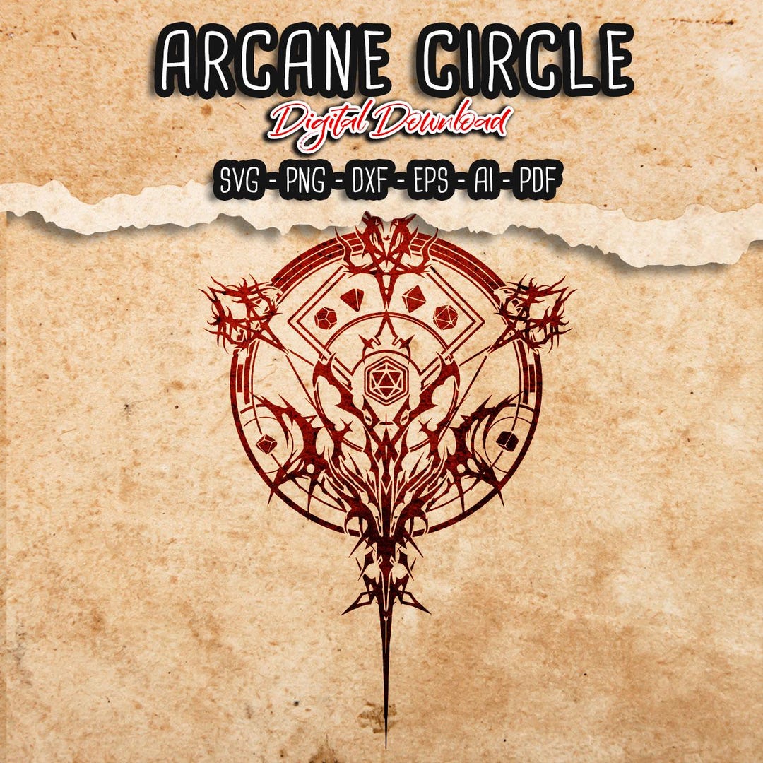 Arcane Circle SVG: RPG Magic Symbol, Wizard Spell (digital File) - Etsy