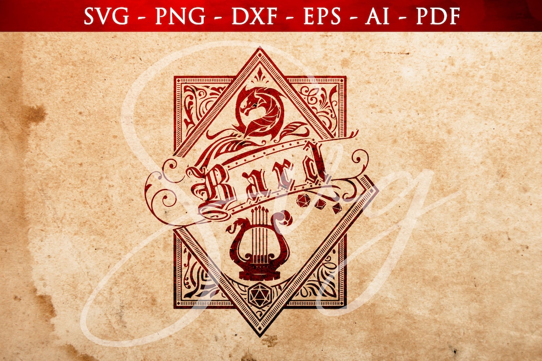 Bard Svg, Dnd Class Emblem, Dnd Svg, Rpg Games, Role Playing Game Svg ...