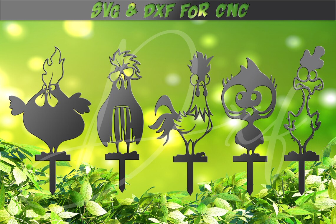 Funny Chickens Stakes SVG Chickens CNC Chicken Yard Garden | Etsy Australia