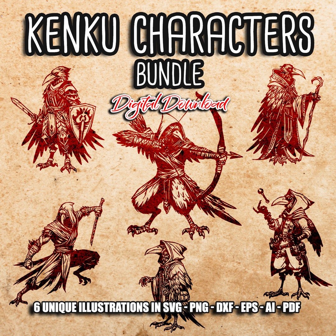 Kenku Bundle, Kenku Characters, Kenku Bard Kenku Ranger Kenku Cleric ...