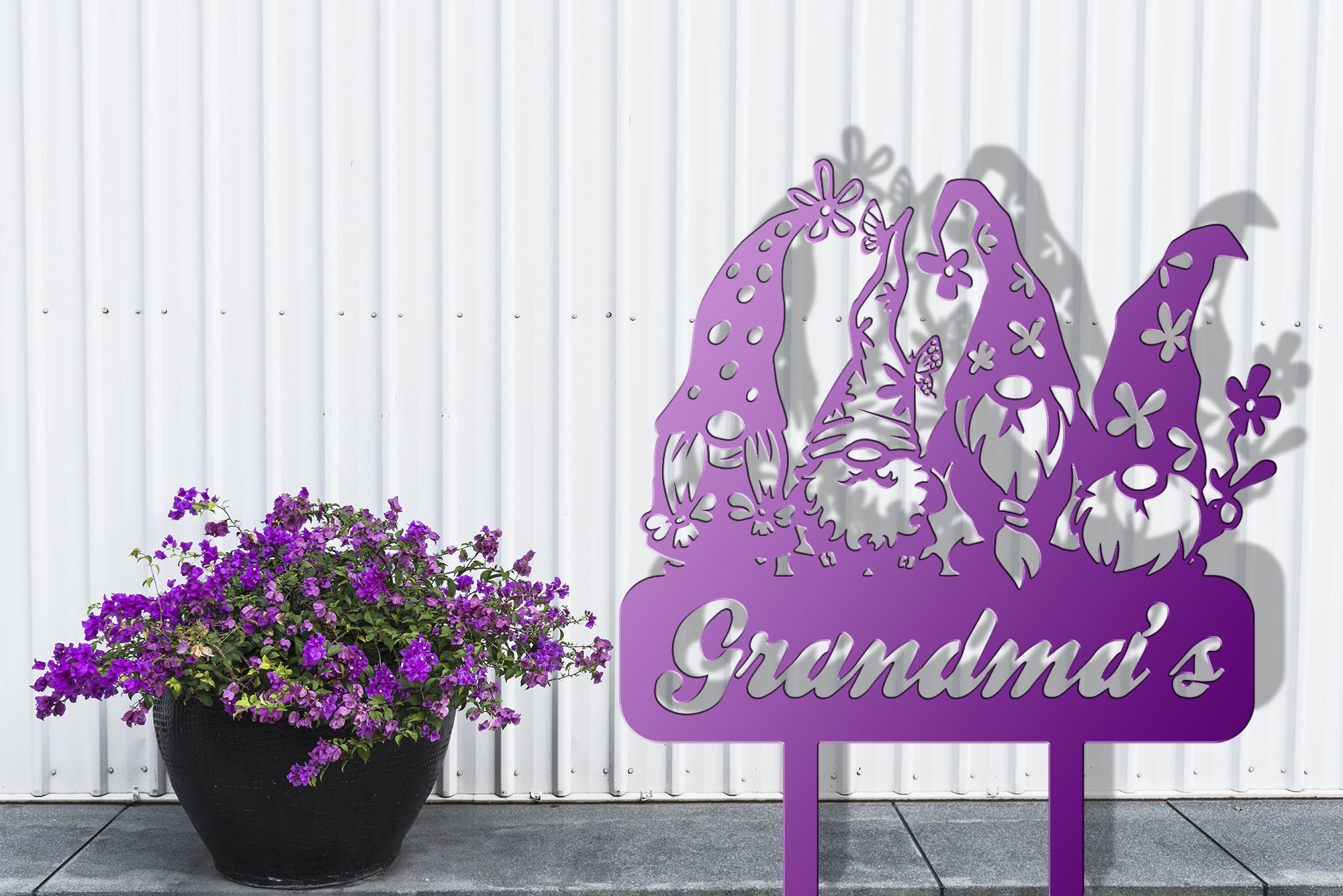 Garden Gnome Stakes Svg Gnome Monogram Yard Sign - Etsy